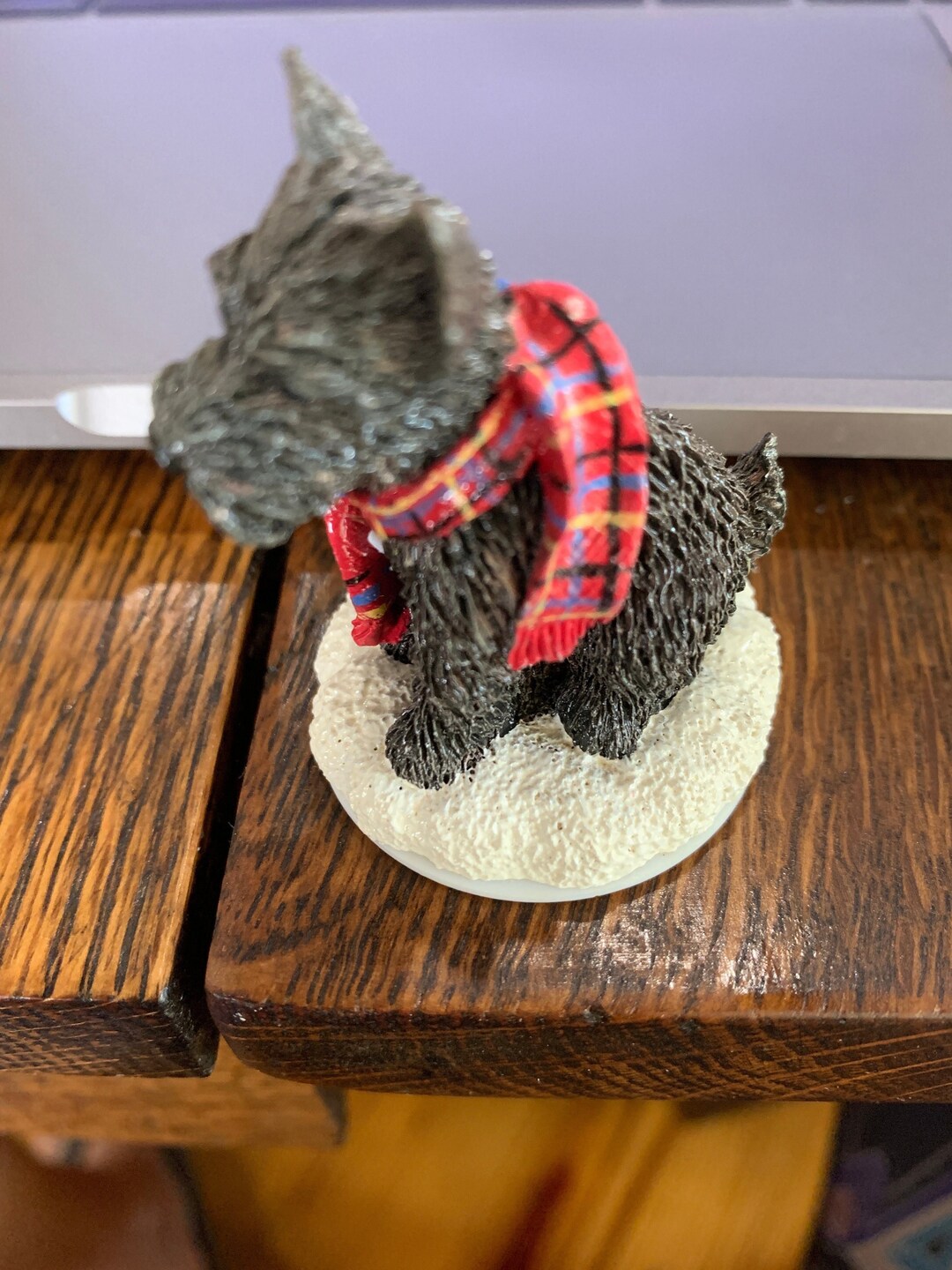 RARE Scottie Dog Figurine Red Plaid Fringed Scarf Vintage All of ...