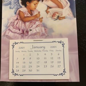 Rare 2001 Calendar BLACK CHERUB ANGELS Sandra Kuck Magnetic Like New ...