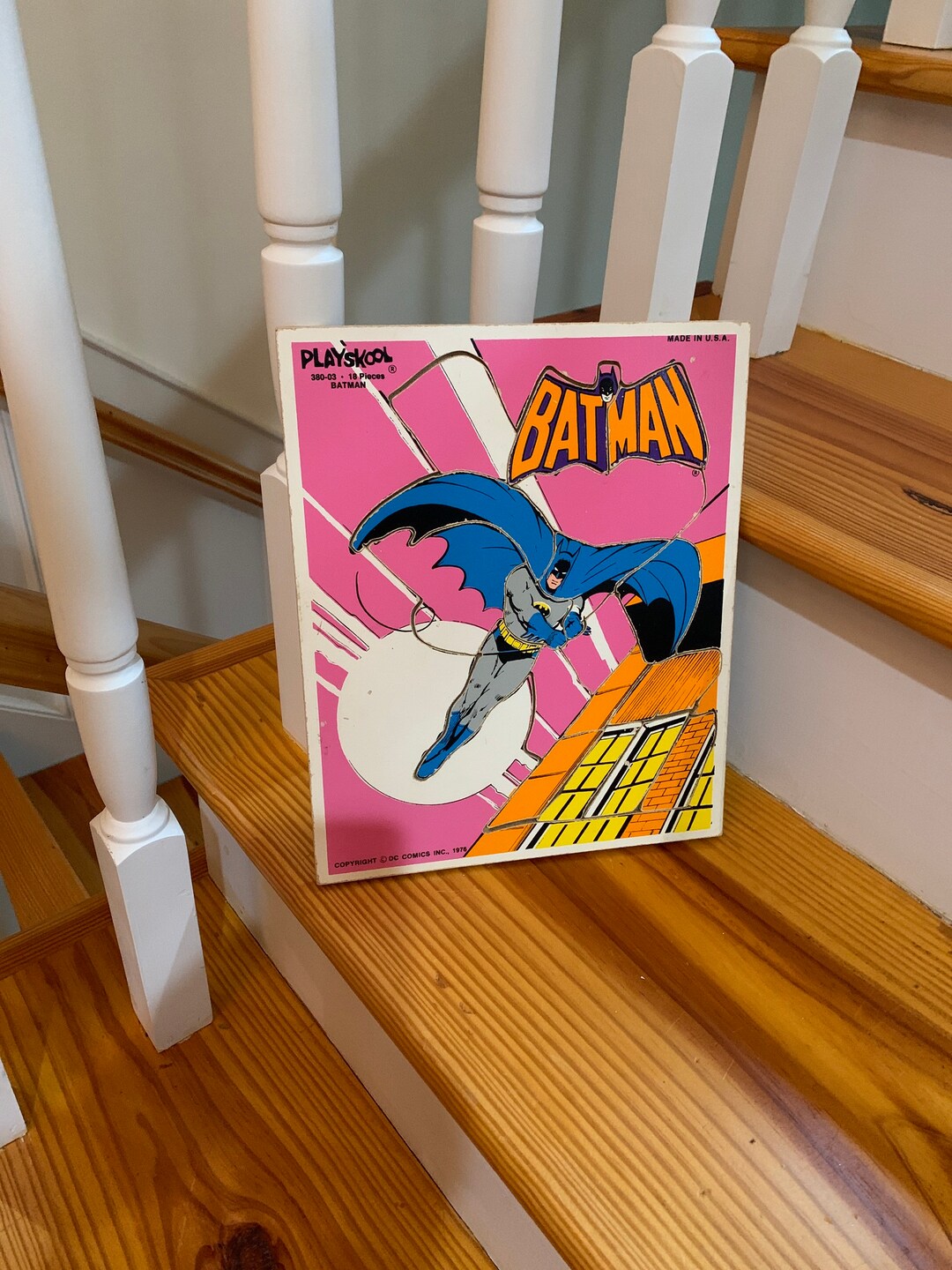 Rare 1976 BATMAN SUPERHEROES PLAYSKOOL Puzzle Wooden #380-03 D.C ...