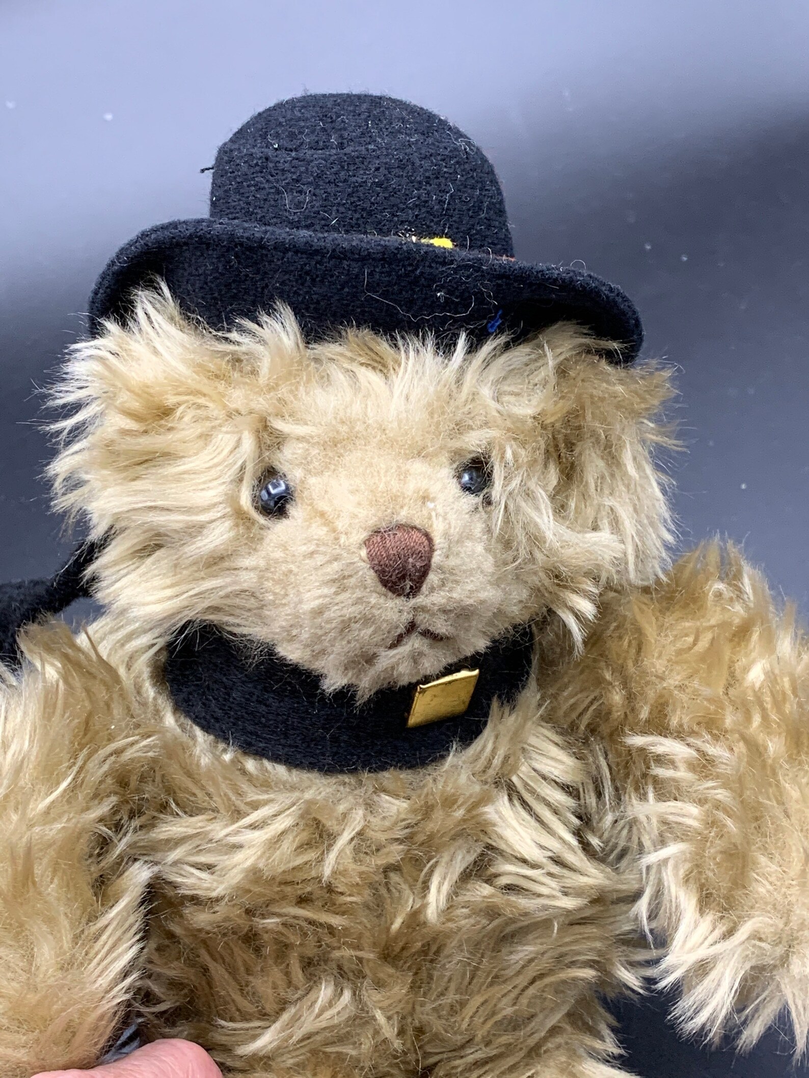 Vintage PLUSH RUSS BERRIE Stuffed Bear Abner Tag; Brown Felt Hat ...