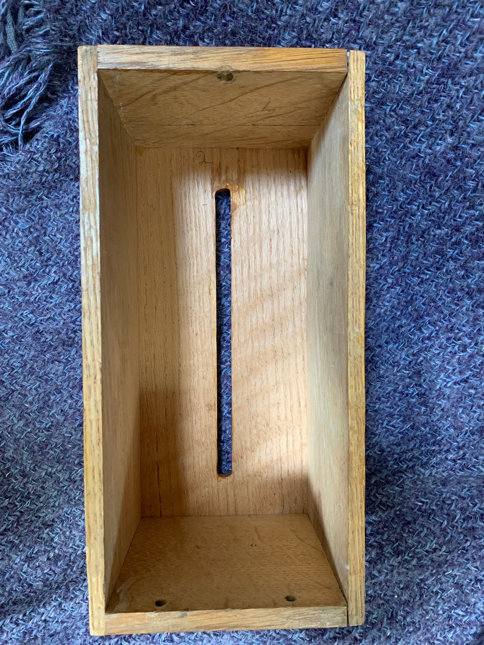 Rare ARTS & CRAFTS TISSUES Box Cover Wooden Box / Ballot Box Oak ...