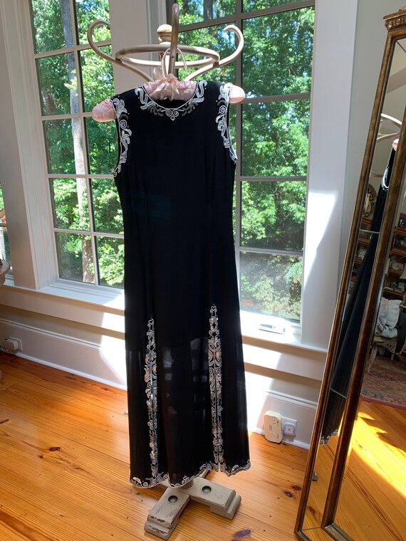 RARE 90s WEDDING PROM Black Dress Elegant Sexy Glam A… - Gem