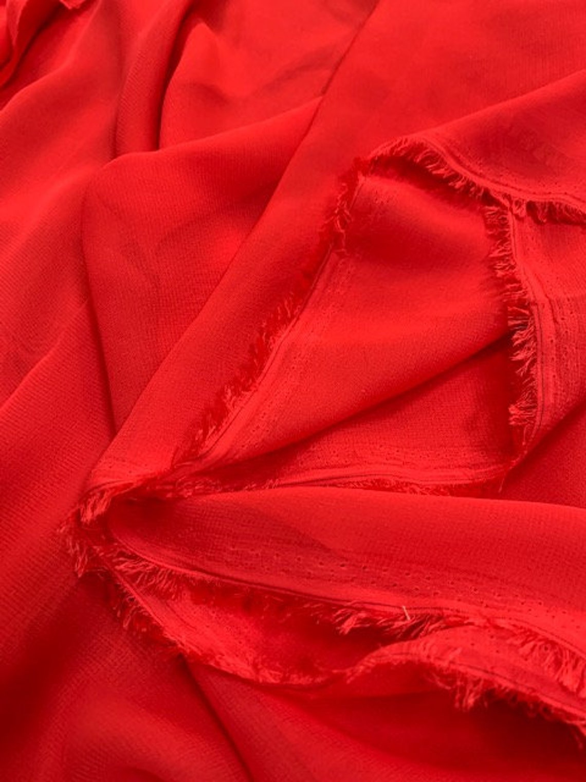 RED FABRIC CHIFFON 2 1/6 Yd X 29 Wide Transparent See-through - Etsy ...