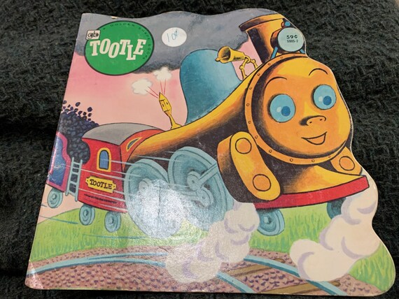 RARE 1979 TOOTLE Golden Shape Book Train Horse Workers Action - Etsy