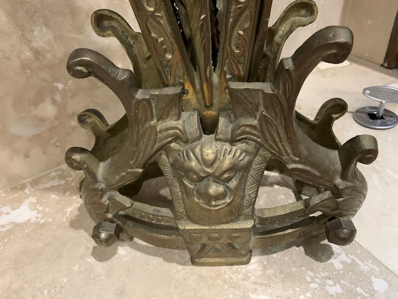 40s Antique Fan Fireplace Screen Solid Brass Cupid Vintage - Etsy