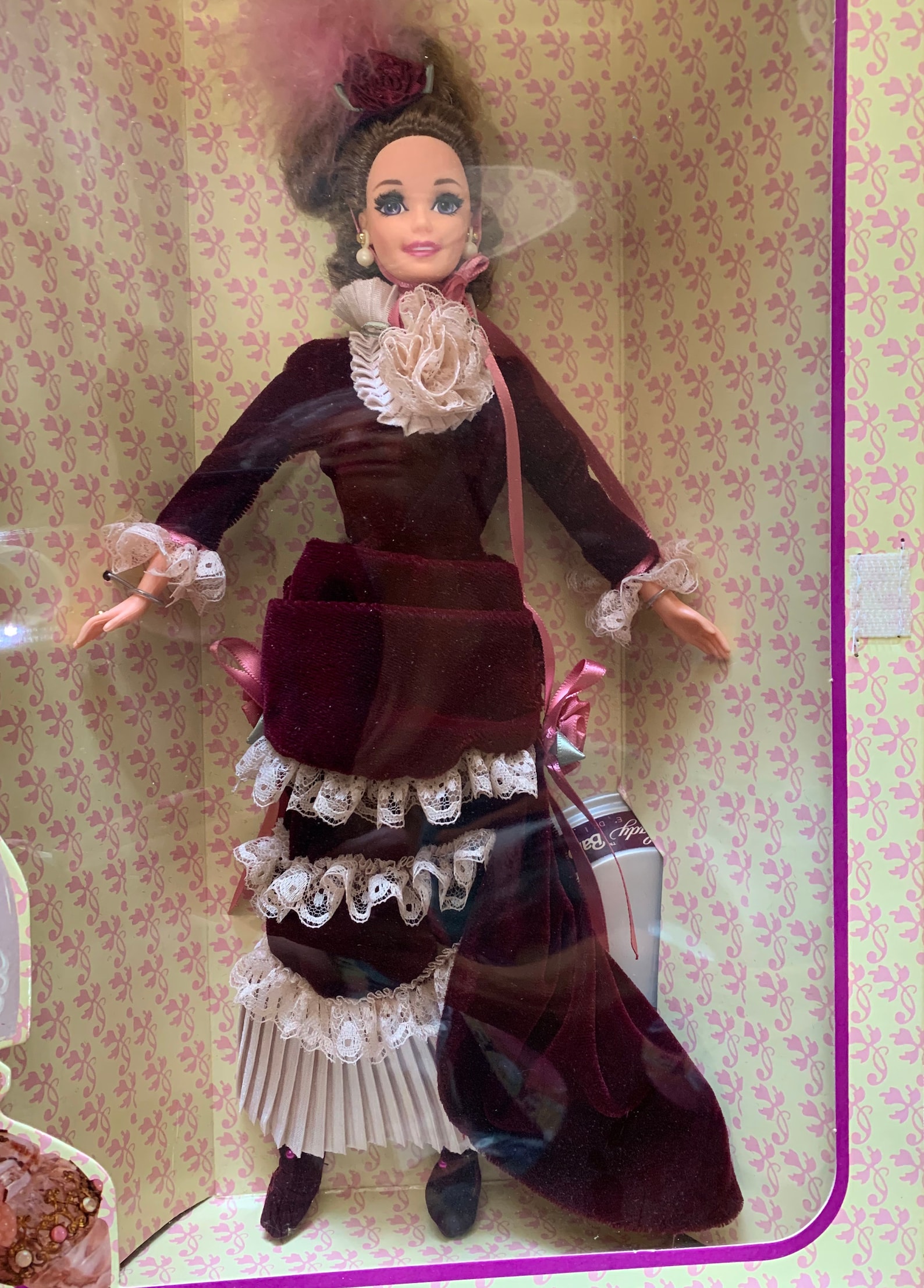 1995 Barbie DOLL Victorian Original Box #4900 Mattel Lady Barbie Brown ...