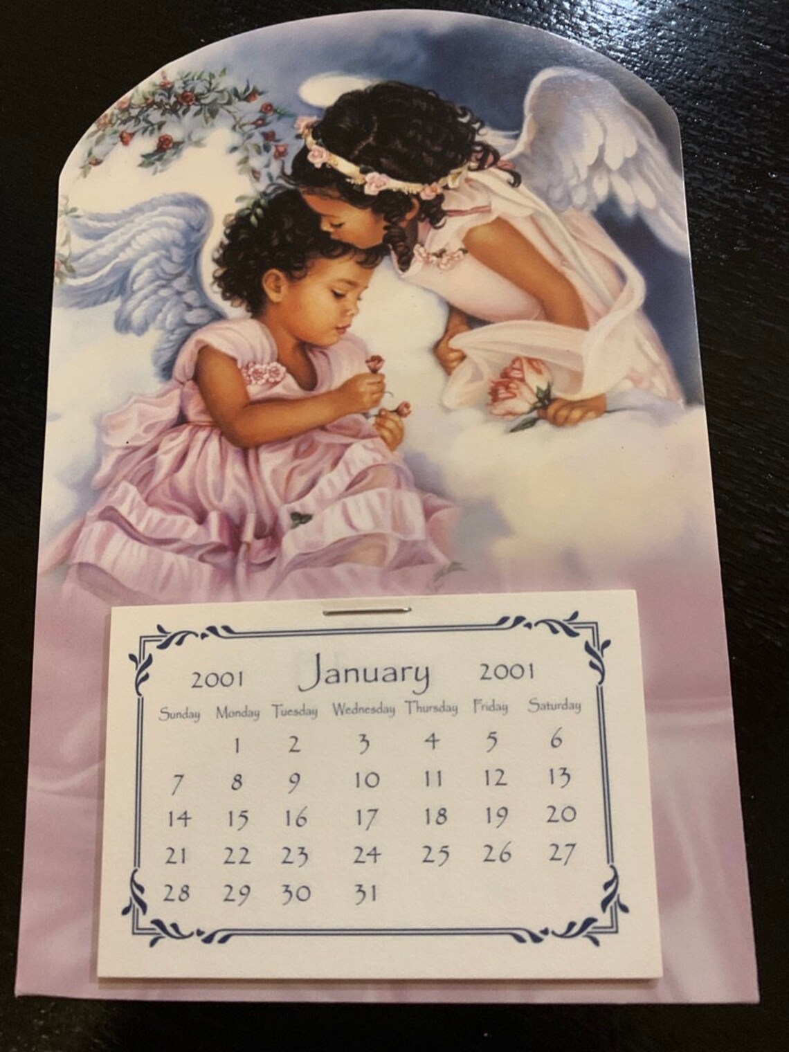 Rare 2001 Calendar BLACK CHERUB ANGELS Sandra Kuck Magnetic Like New ...