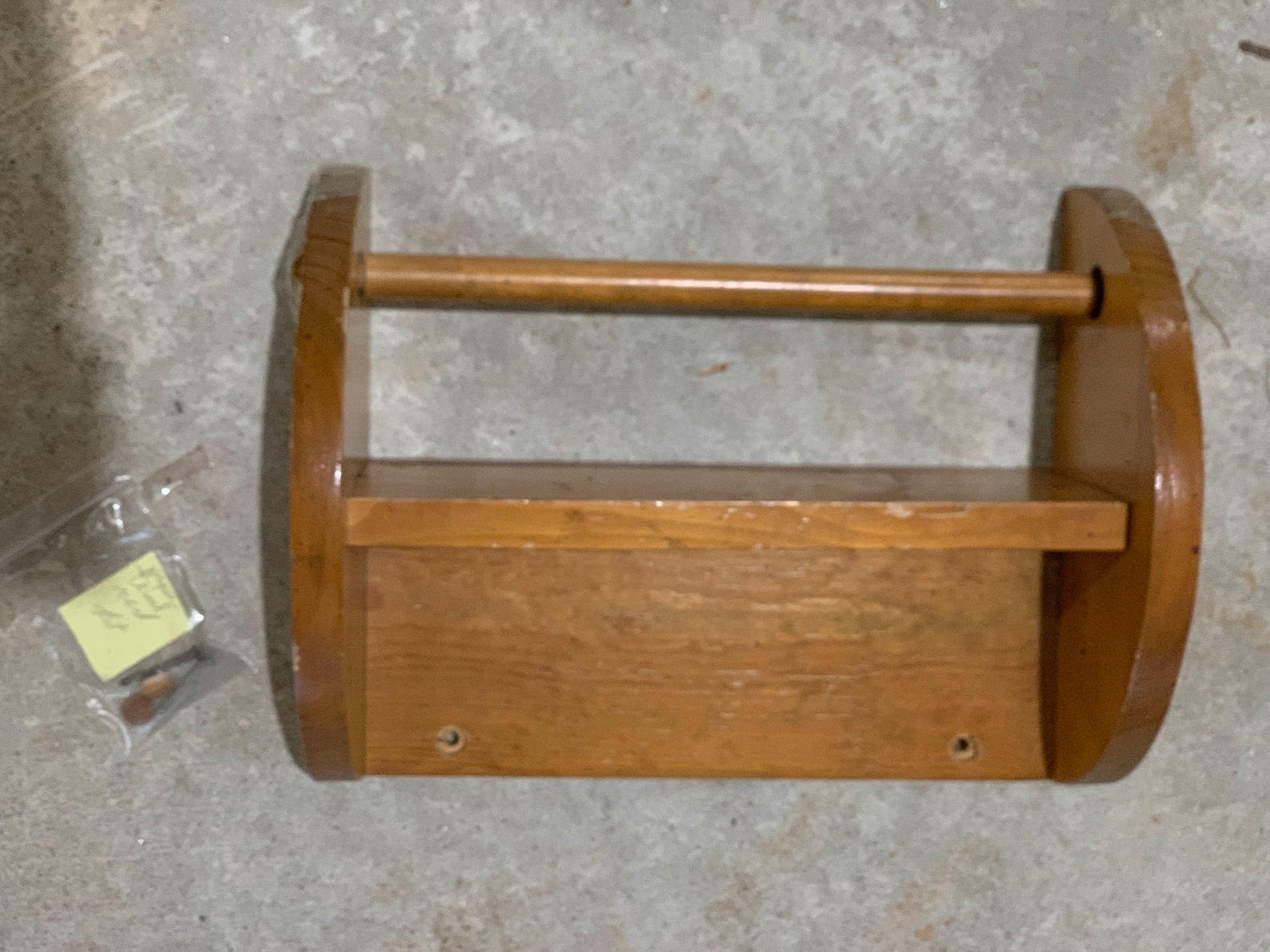 Midcentury 60s WALL RACK Pine WOODEN Handcrafted Solid W Screws & Wood ...