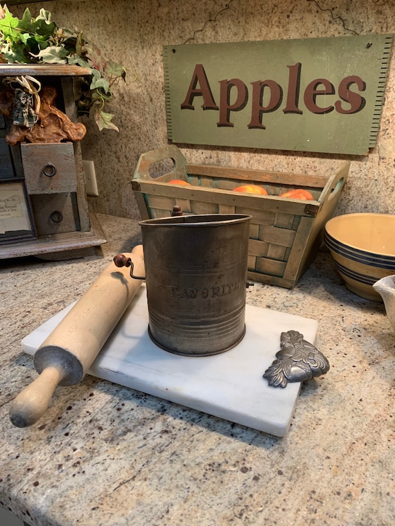 50s FAVORITE FLOUR SIFTER Metal Midcentury Cook Bake Kitchen | Etsy