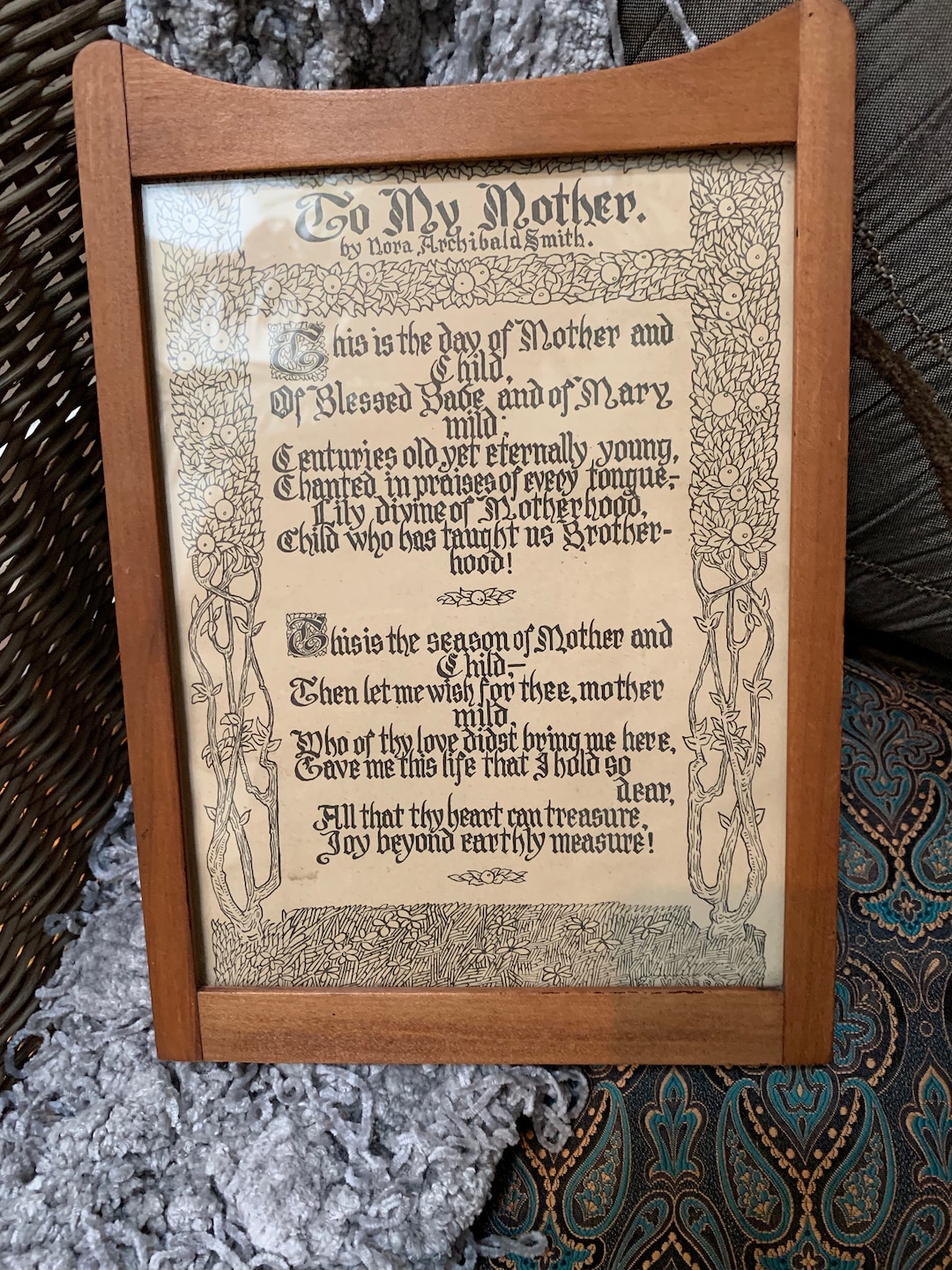 VINTAGE to My Mother POEM by Nora Archibald Smith - Etsy