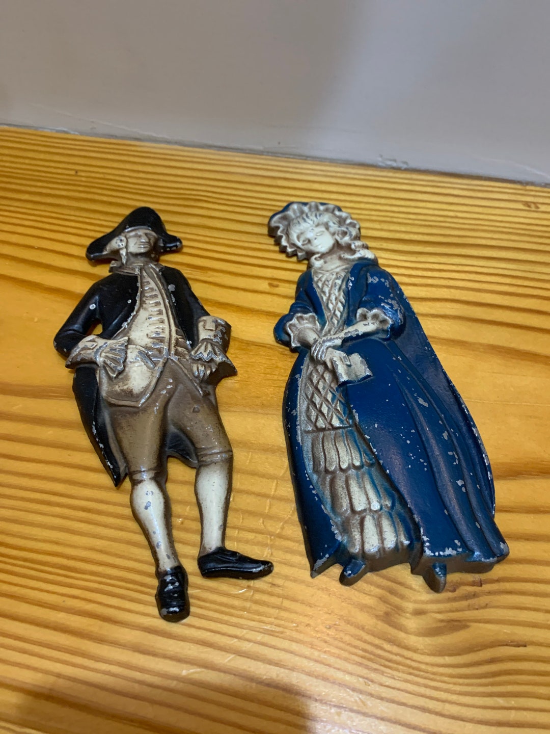 RARE George Washington & Martha Sexton Metal VINTAGE Approx 7 1/2” High ...