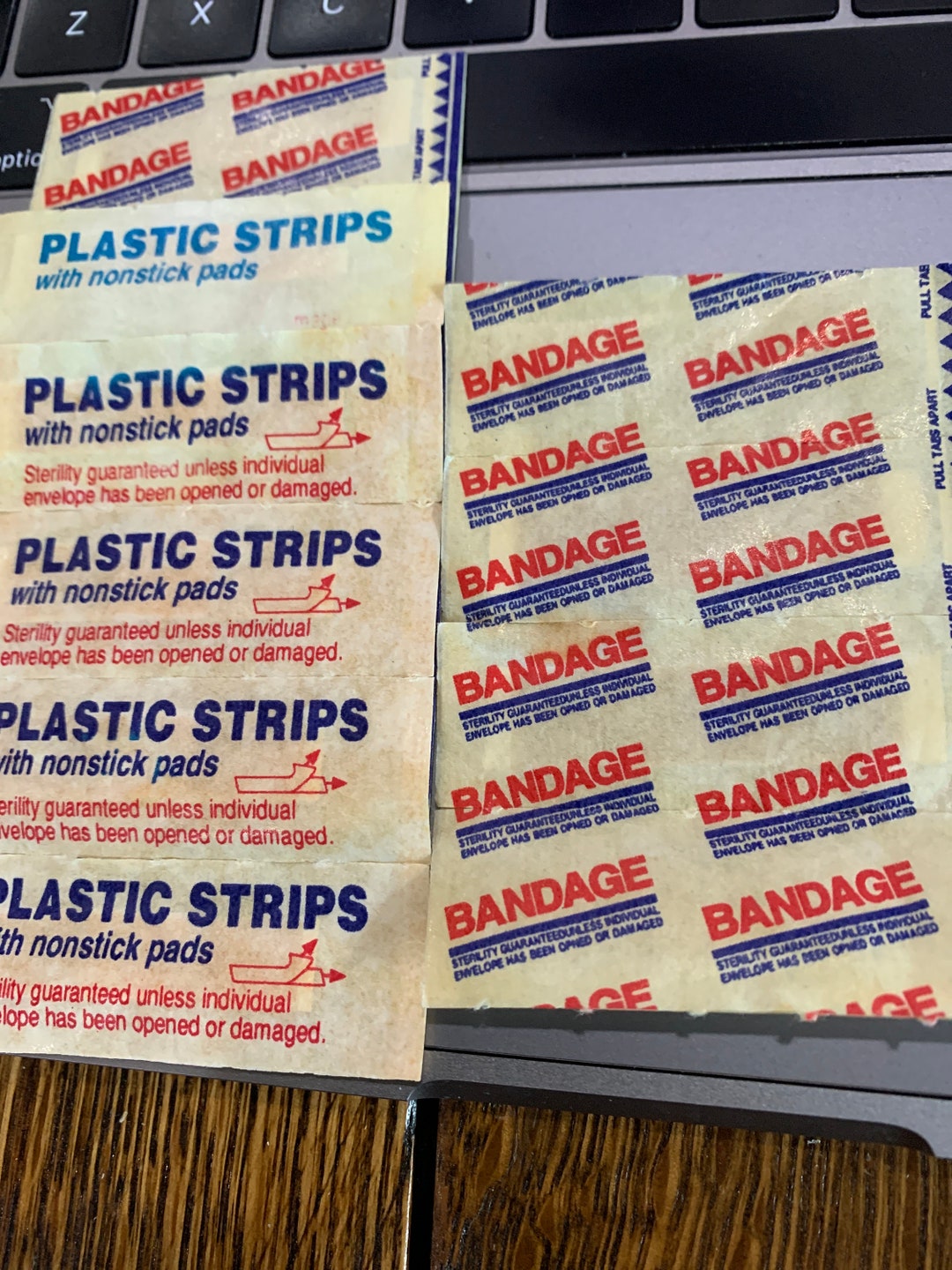 Assorted LOT "bandages" "plastic Strips" About 12 Very Old Small ...