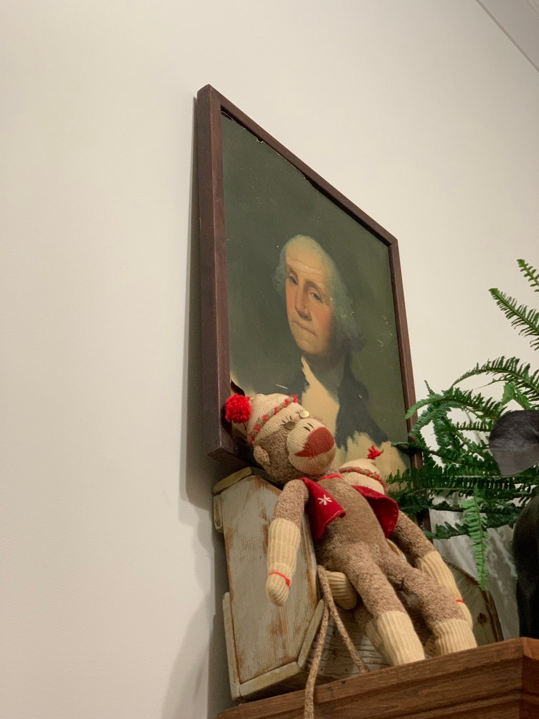 Rare Antique George Washington Portrait "the Athenaeum" Gilbert Stuart ...