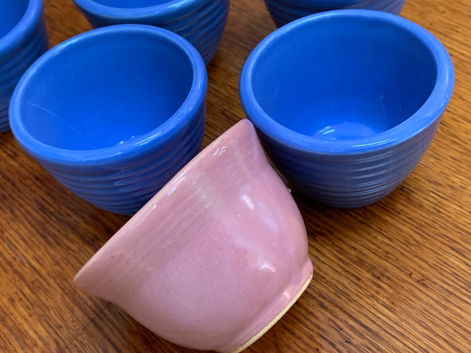 Rare Vintage Bauer Pottery CUSTARD CUP DELPH Blue Hi Fire | Etsy