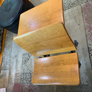 Rare PRIMARY Size DESK SCHOOLHOUSE Cast Iron Solid Pine Marked 1889 ...