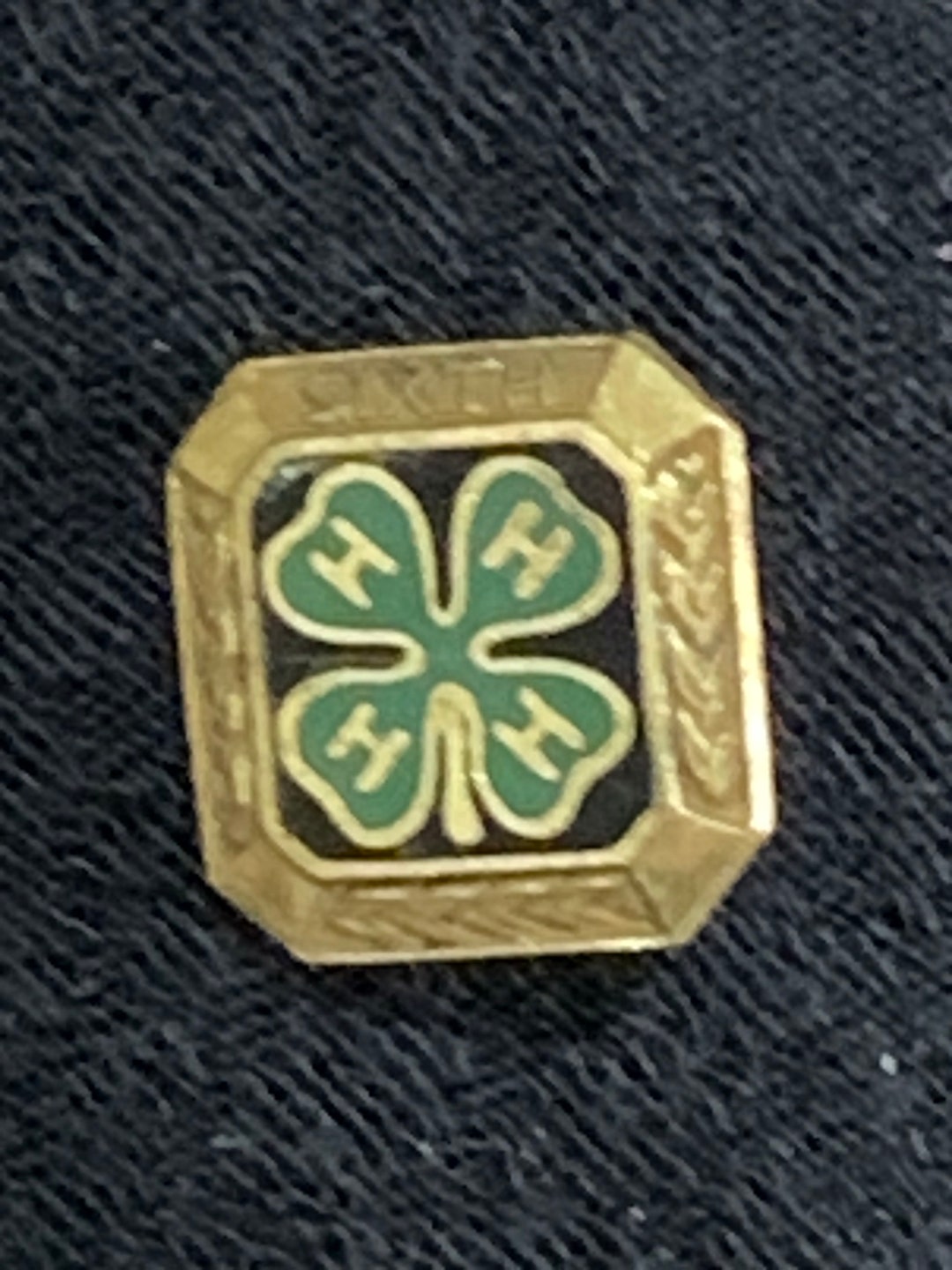 1958 GOLD 4-H Pin SIXTH Year 10K GOLD Clover Pin Vintage Jewelry Pins ...