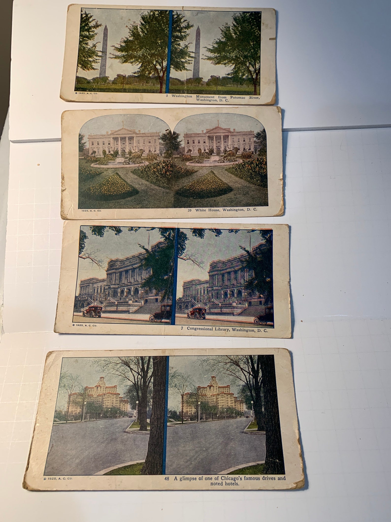 5 STEREOSCOPIC CARDS COLOR Stereo View Cards 5 Antique Cards | Etsy