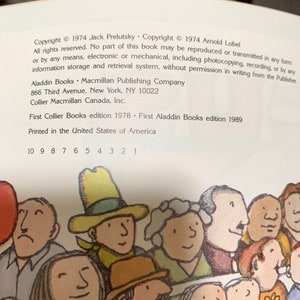 1974 CIRCUS Book Poetry by Jack Prelutsky Pictures by Arnold Lobel 1st ...