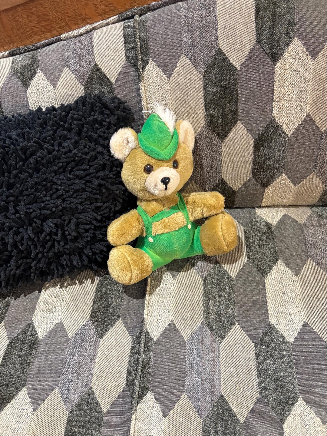 BAVARIAN Bear Etone Tan Teddy Stuffed 1981 Korea Green 11” Lovey Vtg ...