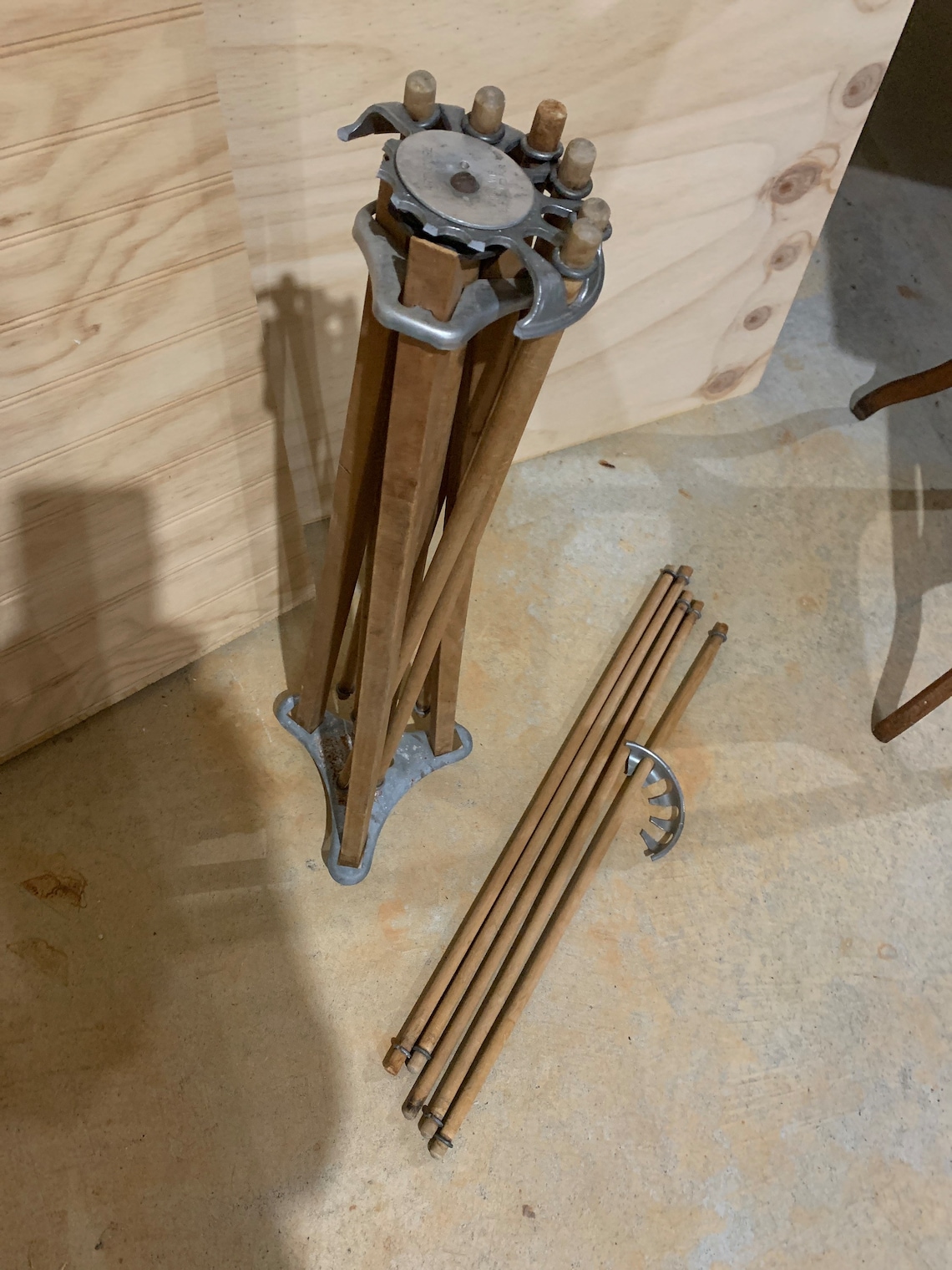 RARE Antique Clothes Dryer Drying Rack Wooden Metal Laundry - Etsy