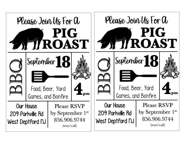 Pig Roast Invitation - Etsy