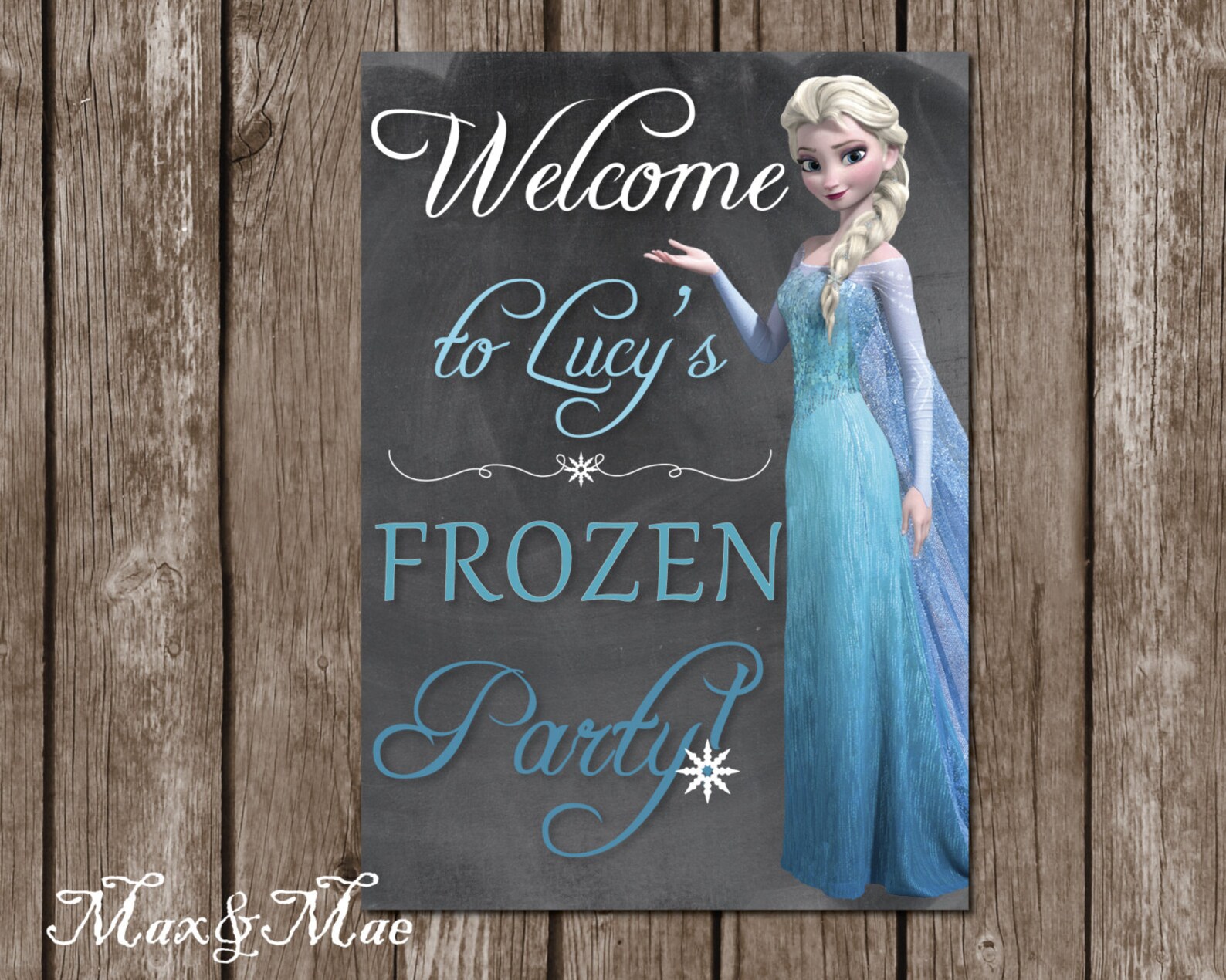 Welcome to My Frozen Party Sign Frozen Birthday Invitation - Etsy