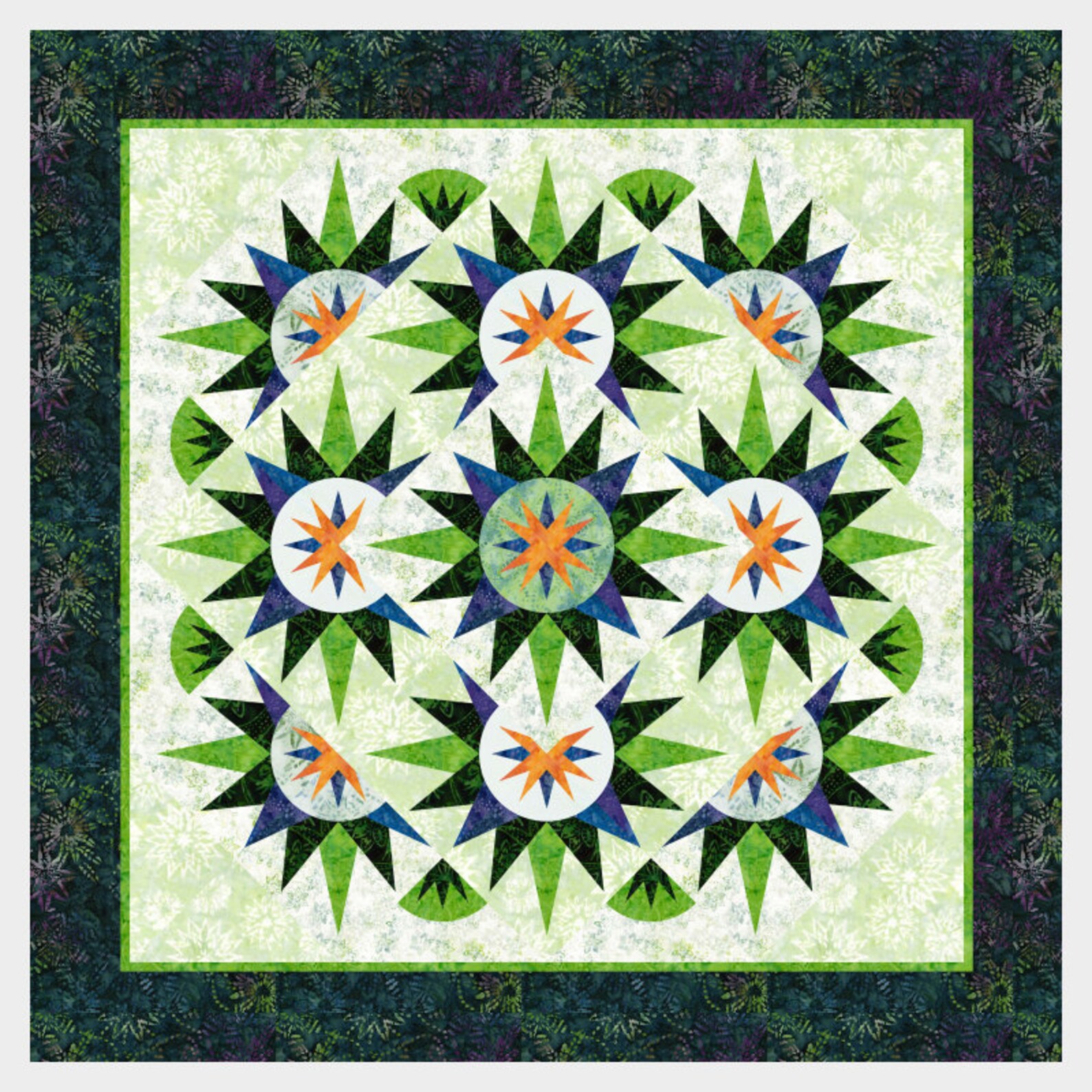 Quilt Kit for Arizona Cactus by Quiltworx in Bohemian Blues - Etsy