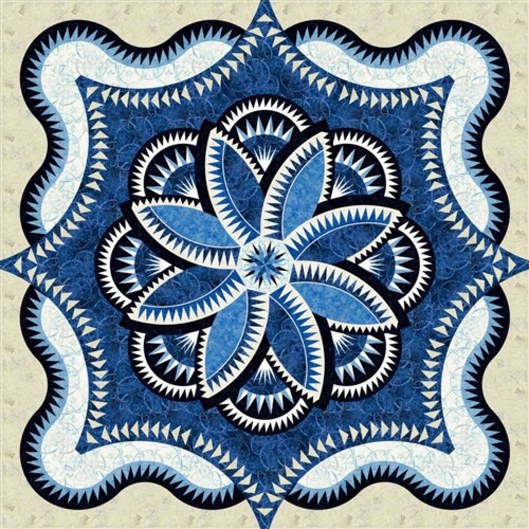 Lakeshore Hosta Quilt Pattern 100x100 by Quiltworx please - Etsy