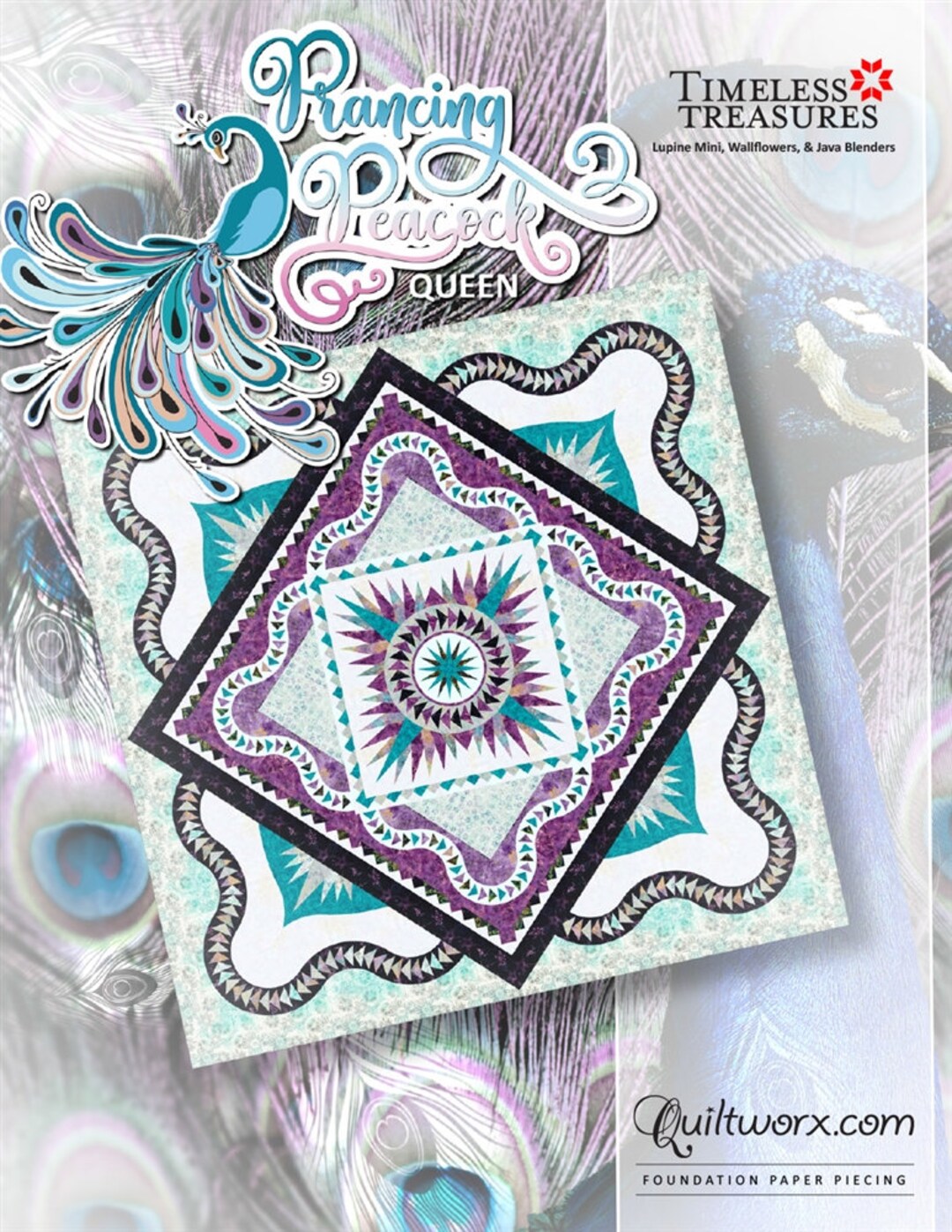 Prancing Peacock Queen 99x99 Pattern or Quilt Kit by Judy Niemeyer ...