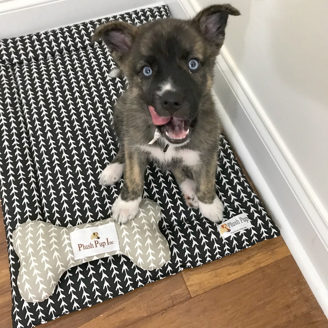 Black Crate Mat, Crate Mat for Dogs, Crate Bed, Pet Mat, Washable Dog ...