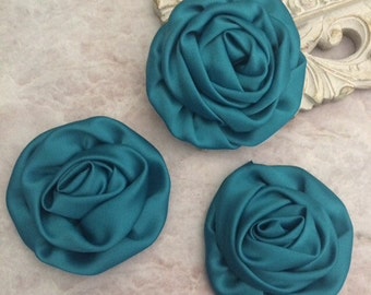 Teal silk flowers | Etsy