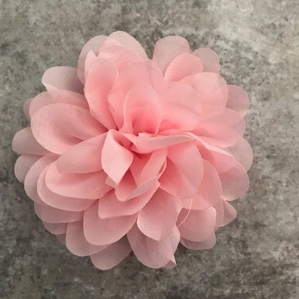 Pink Chiffon Flower - Etsy