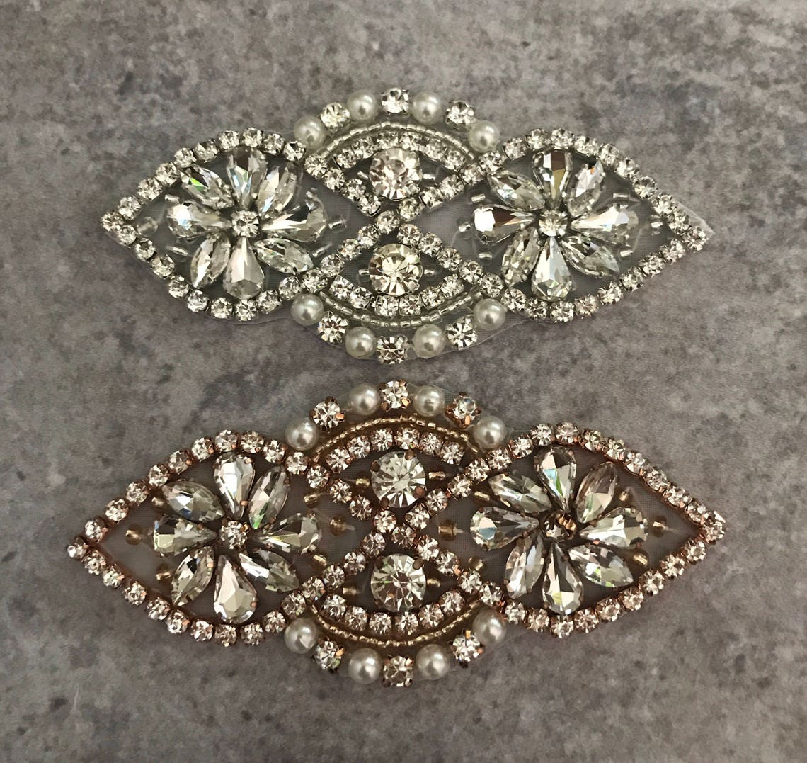 Rhinestone Applique Rhinestone Iron on Applique Iron On | Etsy