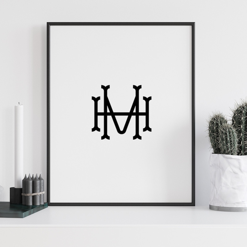 2 Letter Monogram - Etsy