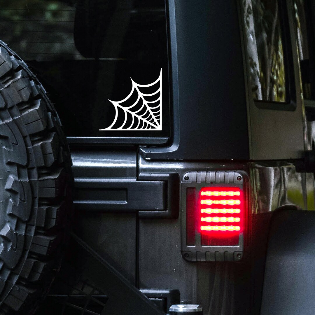Corner Spider Web Decal, Goth Web Decal, Spooky Sticker, Car ...