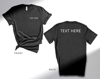 Custom Shirts Front and Back - Etsy