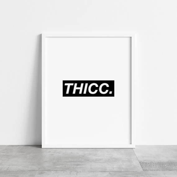 THICC Box Sticker Decal Custom Decals Vinyl Stickers | Etsy