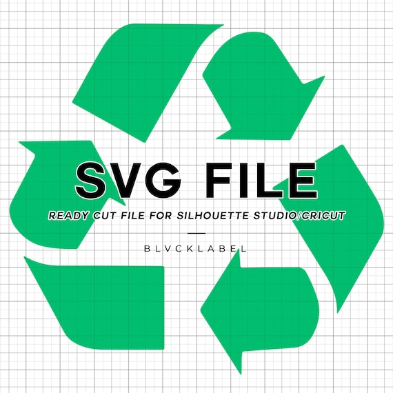 SVG Recycle Logo Recycle Bin Sticker Cricut Silhouette - Etsy