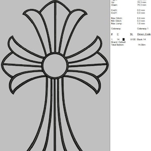 Cross Outline Embroidery Design: DST File (digital Download) - Etsy UK
