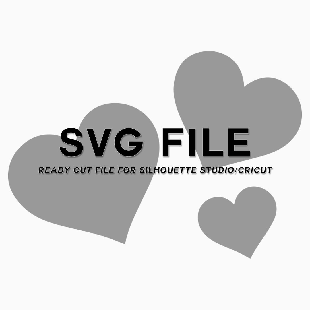 SVG - 3 Hearts - Heart SVG File - Cricut - Silhouette - Digital ...