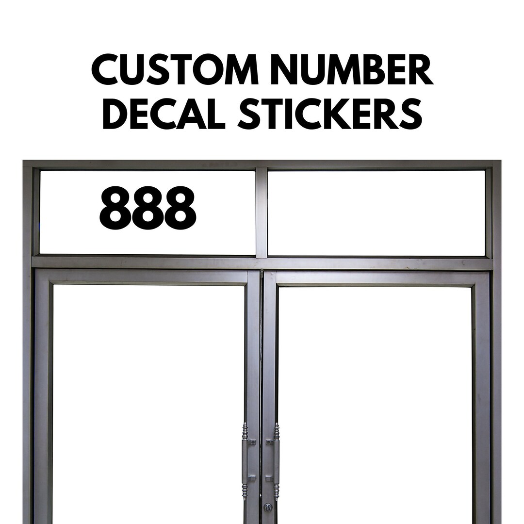 Custom House Number Vinyl Decal Sticker - Window Sticker - Car Decals ...