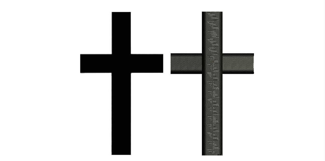 2.5" Simple Cross Embroidery Design: DST & PES File (digital Download ...