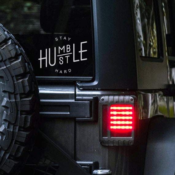 Custom Decals Stay Humble Hustle Hard Vinyl Stickers | Etsy