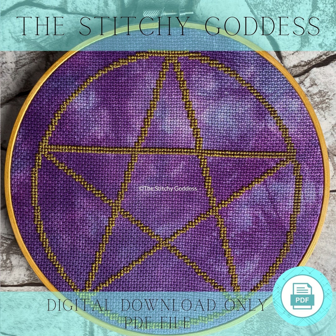 Pentagram Cross Stitch Pattern - Etsy