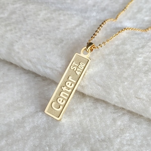 Custom Traffic Signs Necklace,street Sign Necklace in Gold,personalized ...
