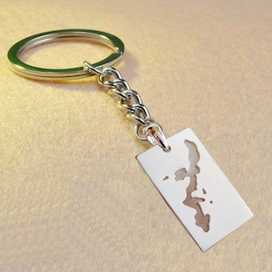 Okinawa Map Shaped Keychain,personalized Map Keychain,custom Any ...