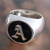 Custom 3 Initial Ring, Sterling Silver Monogram Name Ring,personalized Monogram Ring,cut Out ...