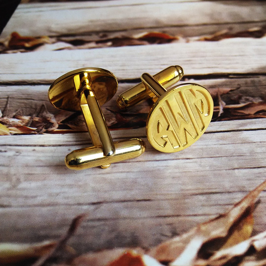 Engraved Gold Cufflinks,groom Wedding Gift,gold Men Cufflinks,gift for ...