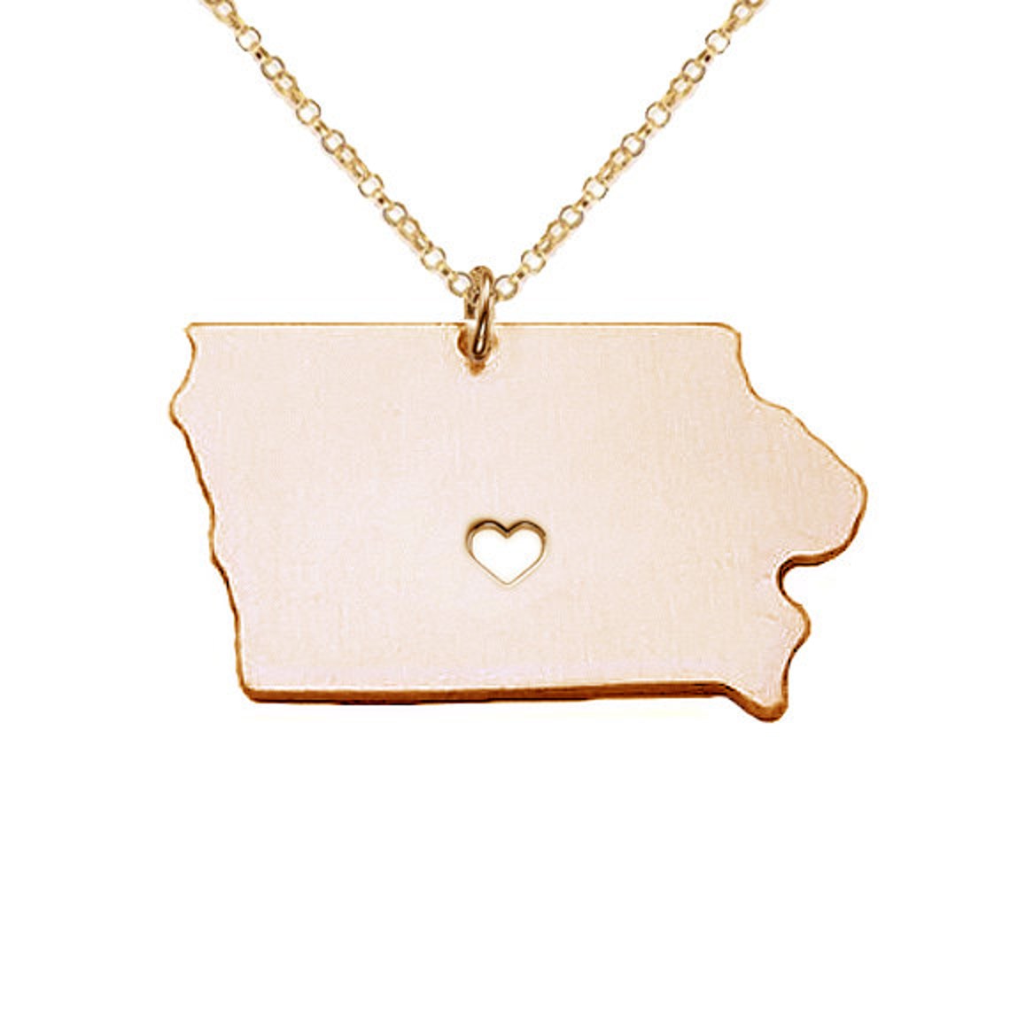 IA State Charm Ncklace,iowa State Necklace,state Shaped Necklace ...