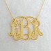 Gold Monogram Necklace,celebrity 3 Initials Monogram Necklace ...